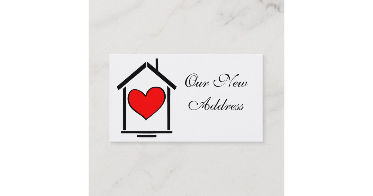 OUR NEW ADDRESS BUSINESS CARDS | Zazzle