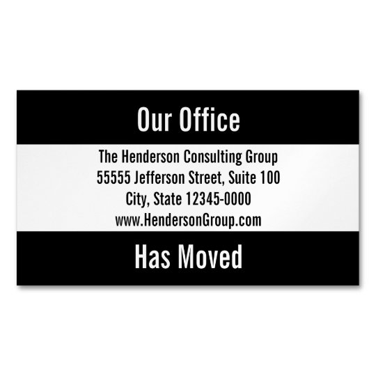 Our Office Has Moved Moving Announcement Template Magnetic Business ...