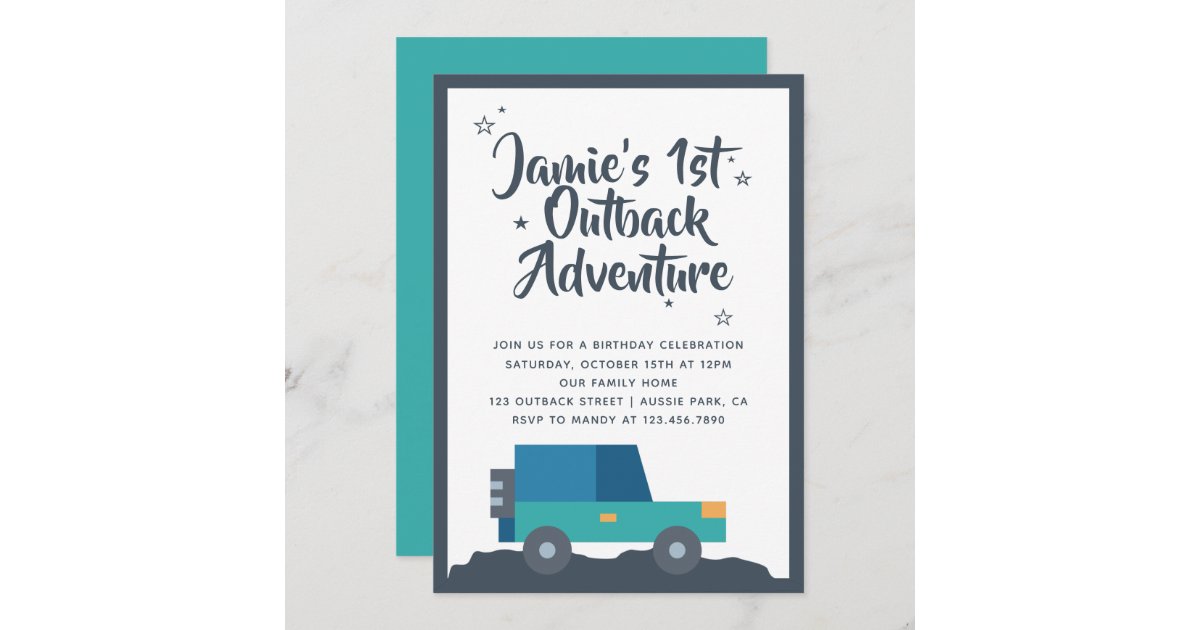 Outback Adventure Birthday Party Invitation | Zazzle