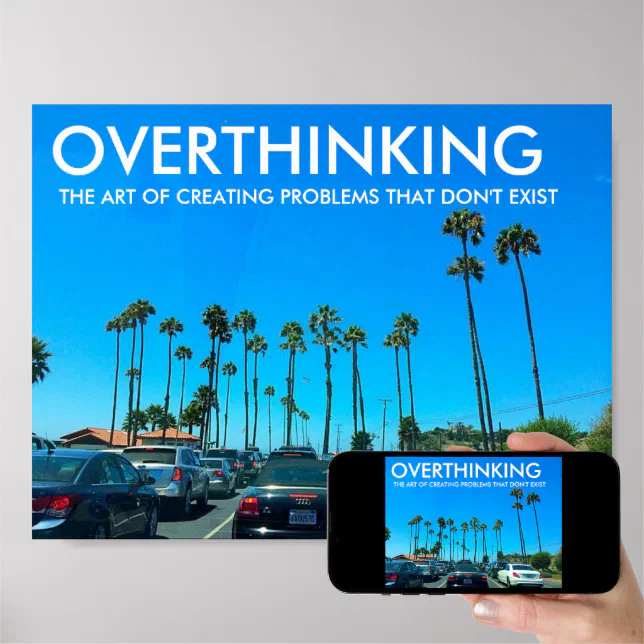 OVERTHINKING Workout Motivation Poster | Zazzle