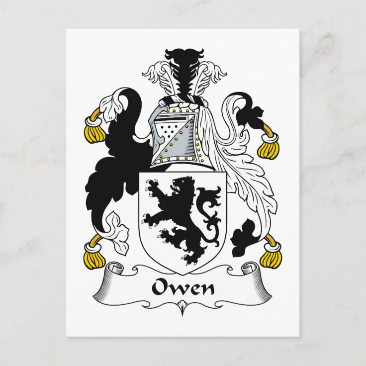 Owen Family Crest Postcard | Zazzle