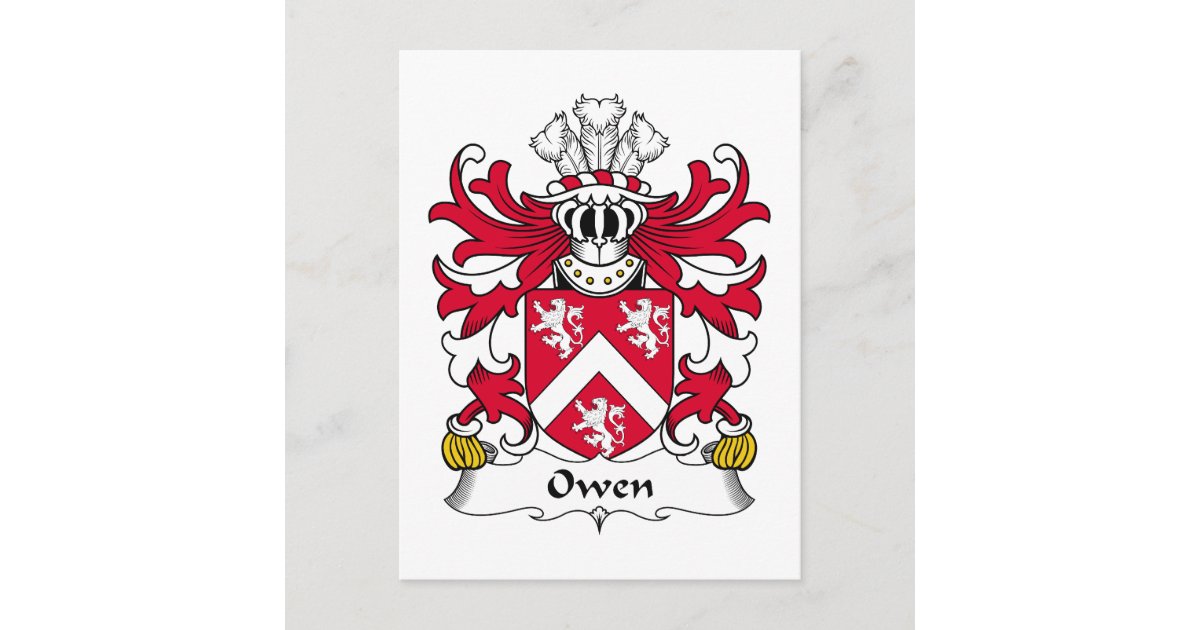 Owen Family Crest Postcard | Zazzle