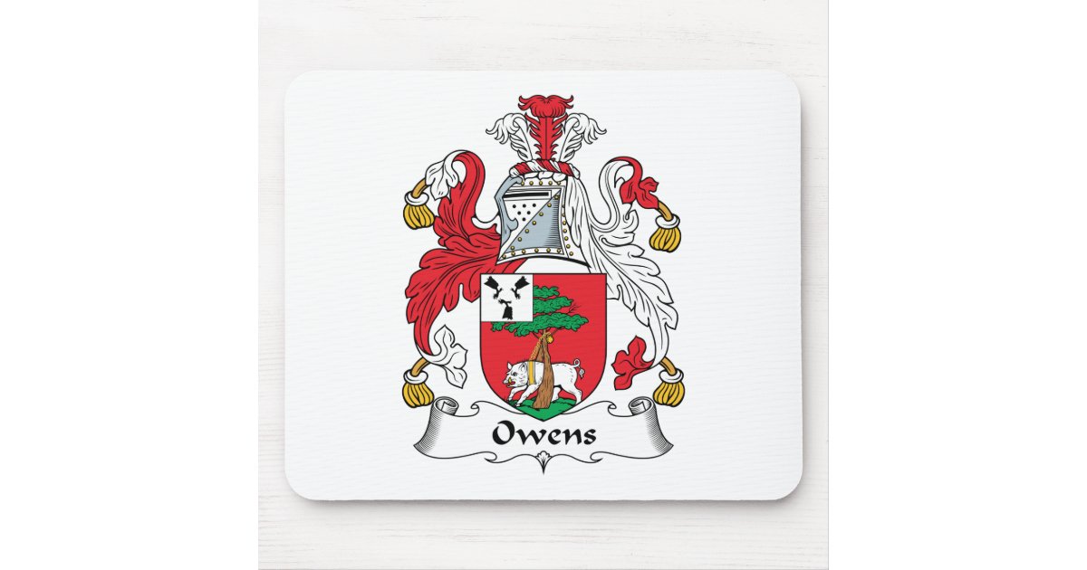Owens Family Crest Mouse Mat | Zazzle