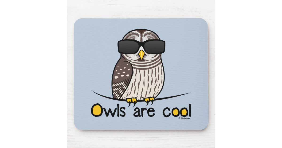 Owls are cool! mouse mat | Zazzle