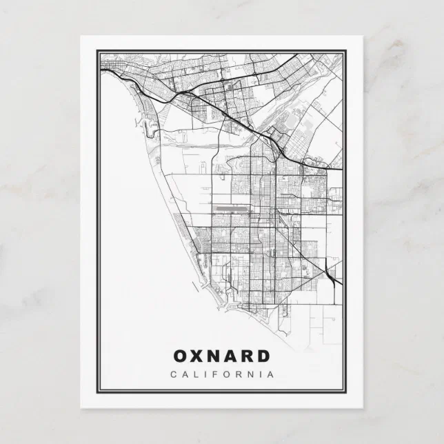 Oxnard Map Postcard | Zazzle