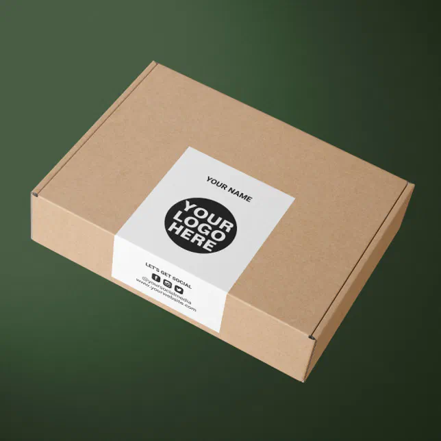Packaging Logo Trendy Shipping Box Seal Label | Zazzle