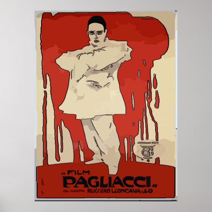 Pagliacci, Vintage Opera Posters, Poster | Zazzle