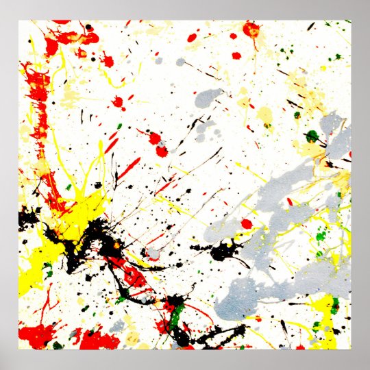 Paint Splatter Poster | Zazzle.co.uk
