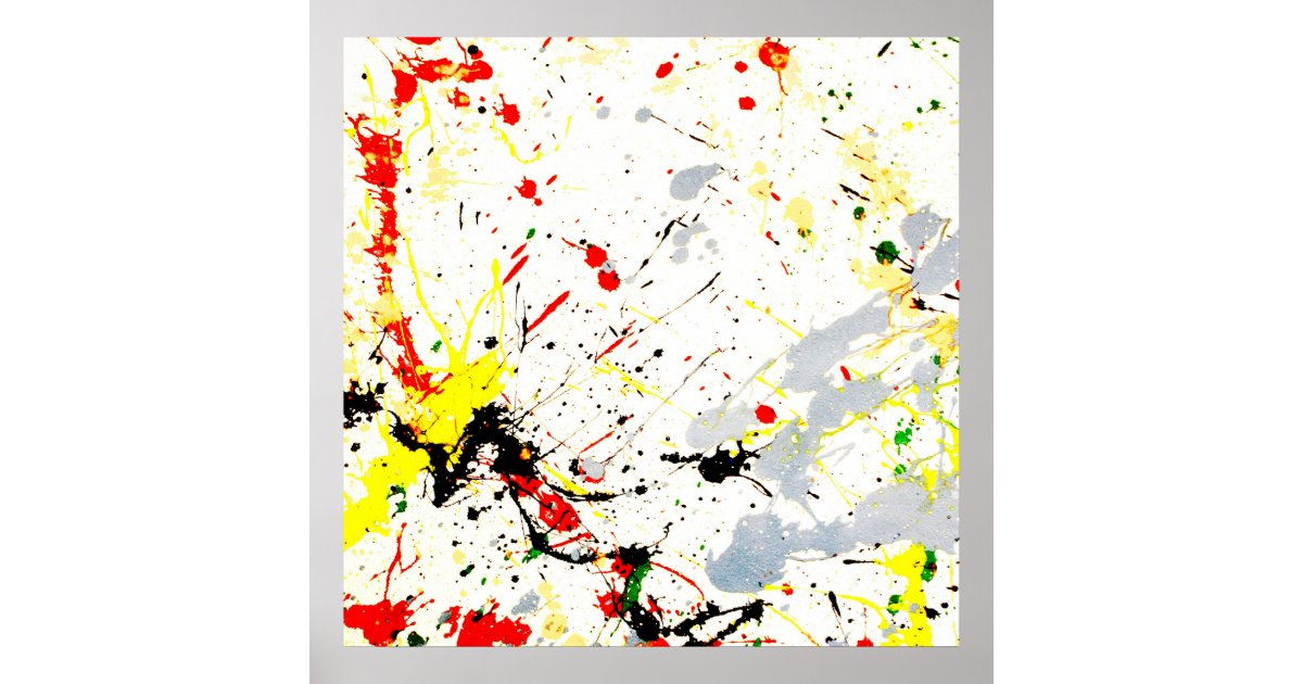 Paint Splatter Poster | Zazzle