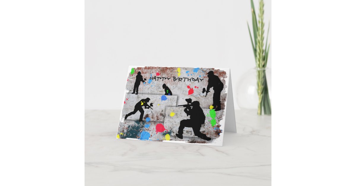 Paintball Battle Card | Zazzle