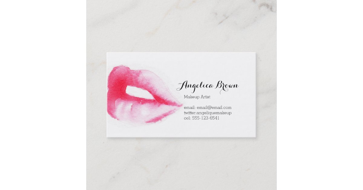 Painted Lips Business Card | Zazzle.co.uk