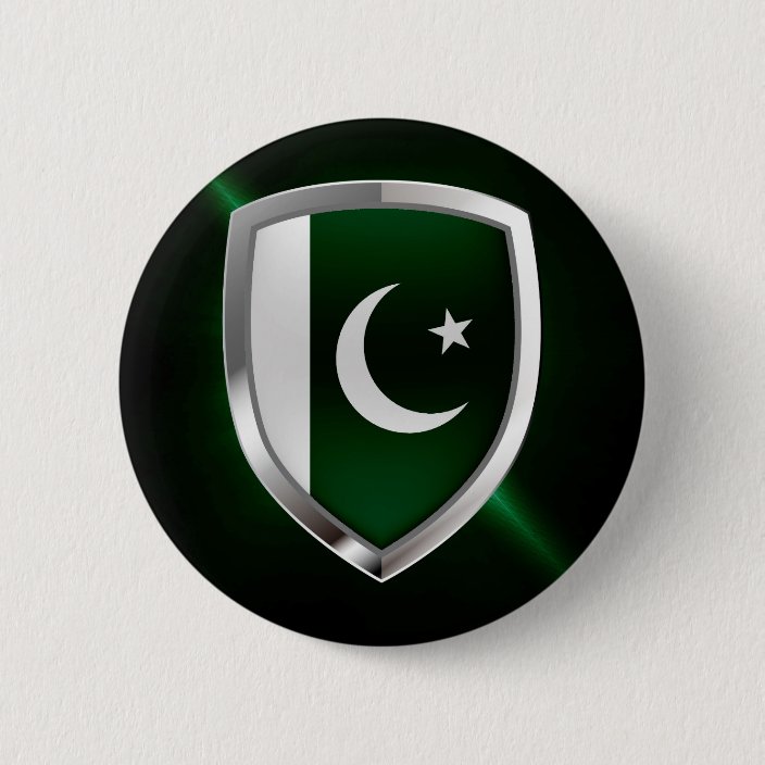 Pakistan Metallic Emblem 6 Cm Round Badge | Zazzle.co.uk