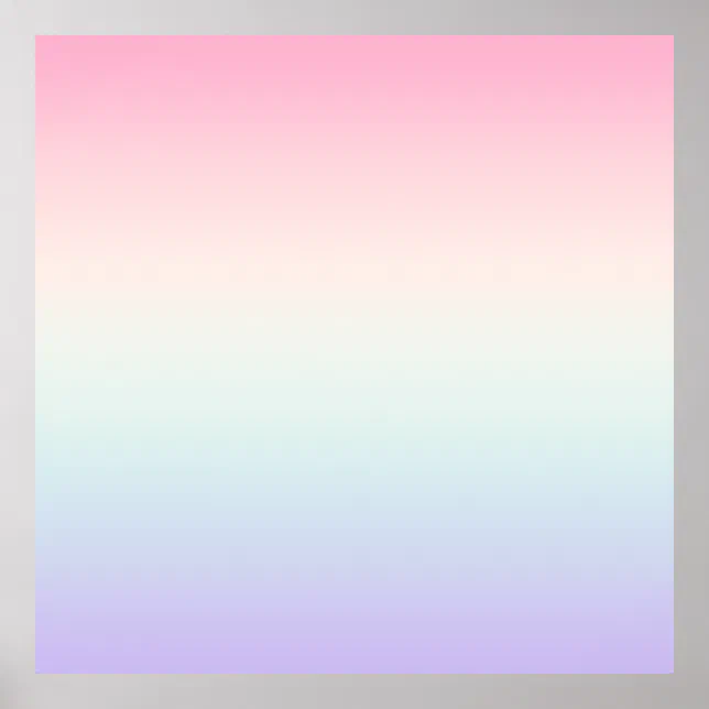 Pale colourful gradient background poster | Zazzle