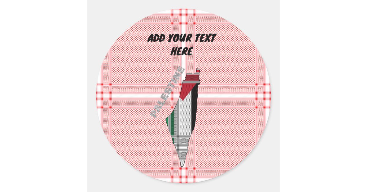 Palestine Label Stickers - Palestinian Scarf Label | Zazzle