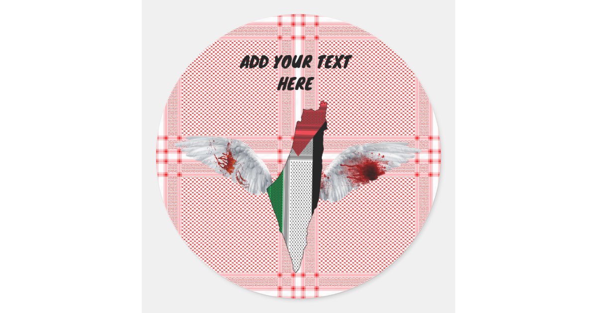 Palestine Label Stickers - Palestinian Scarf Label | Zazzle