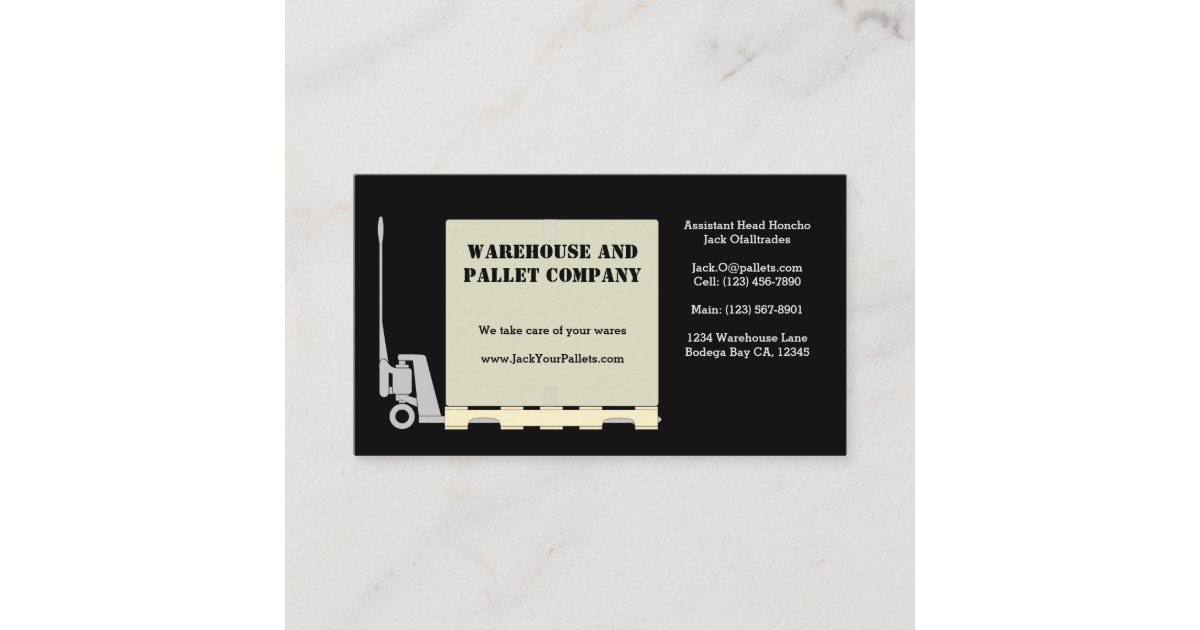 Pallet Jack Business Card | Zazzle