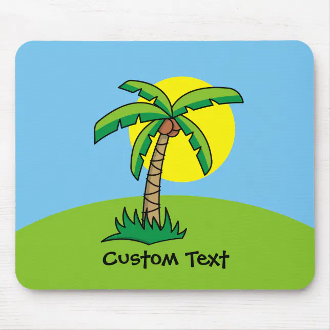 Palm Tree Cartoon Mouse Pad | Zazzle