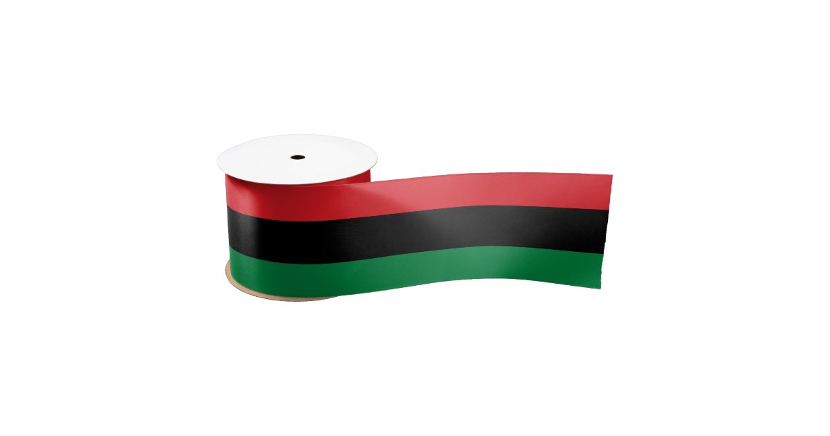Pan African & Afro-American UNIA Flag Ribbon Satin Ribbon | Zazzle
