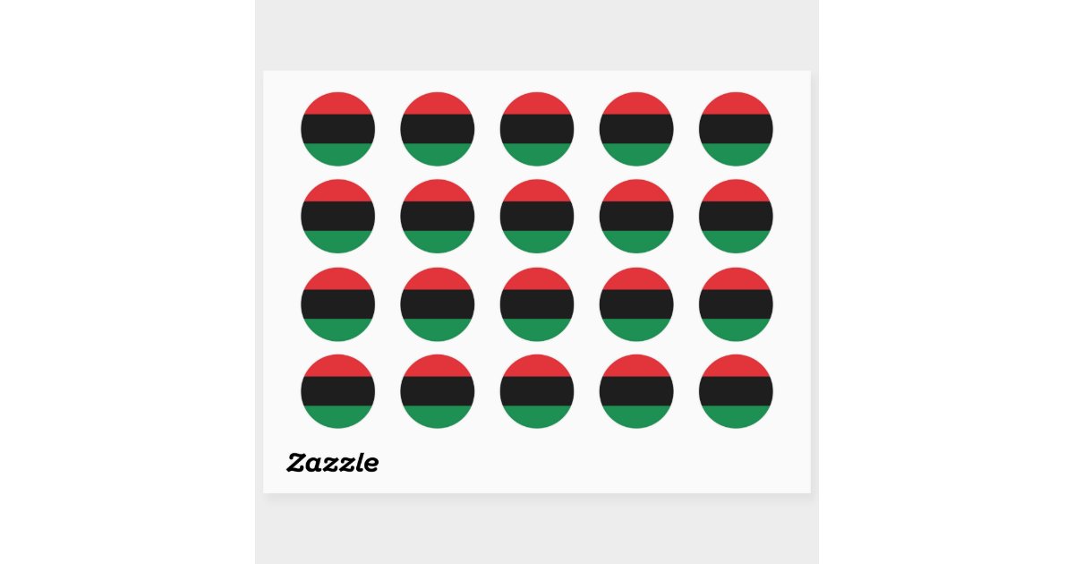 Pan African Flag & UNIA Symbol / sports fan Classic Round Sticker | Zazzle