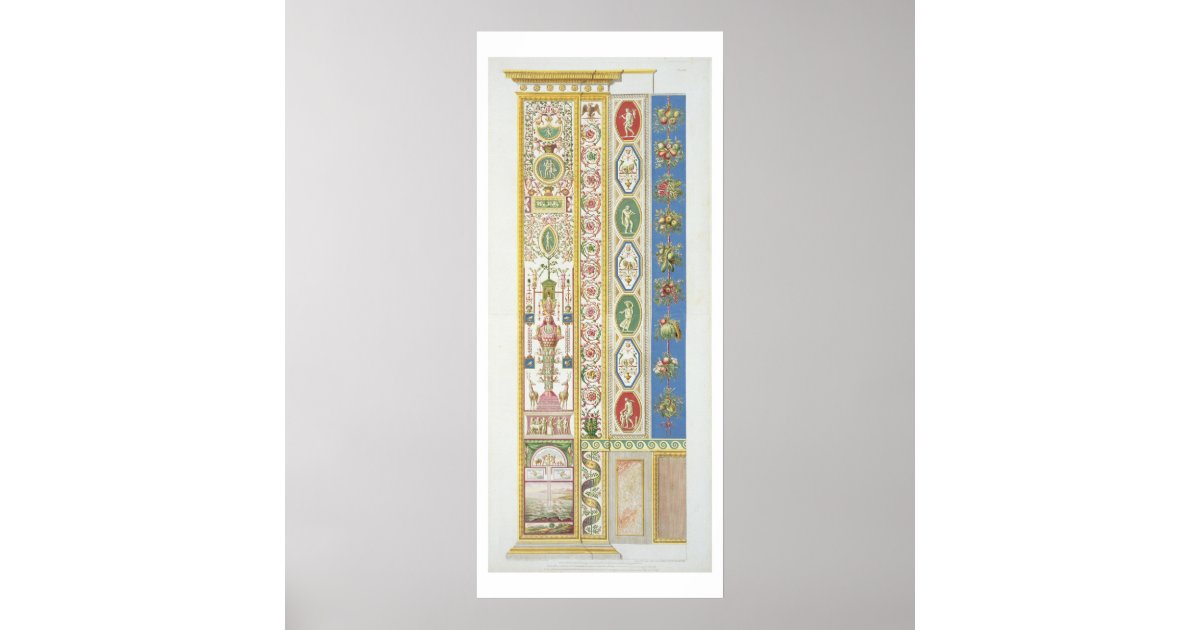 Panel from the Raphael Loggia at the Vatican, engr Poster | Zazzle
