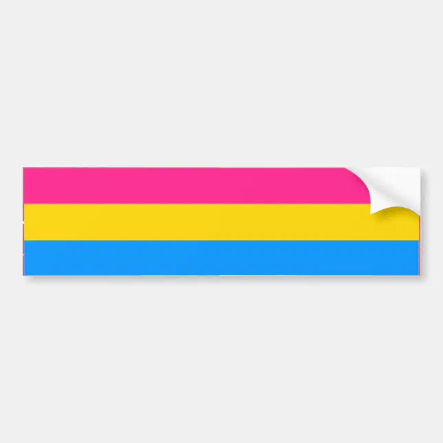 PANSEXUAL PRIDE FLAG BAR BUMPER STICKER | Zazzle