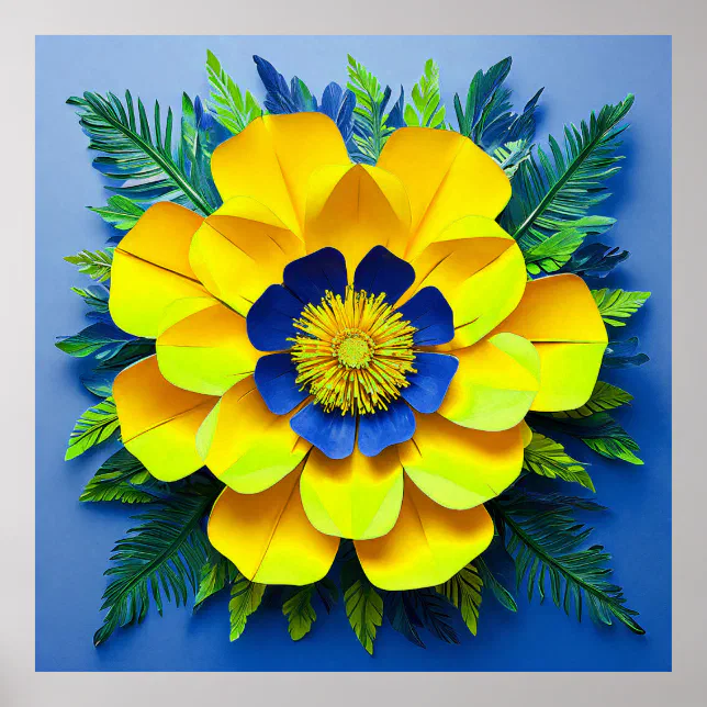 Paper Flower Poster | Zazzle
