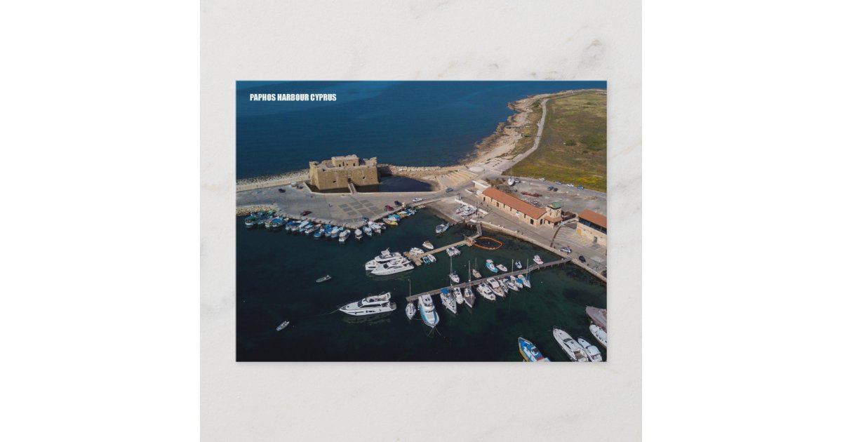 Paphos castle postcard mediaeval fort harbour harb | Zazzle
