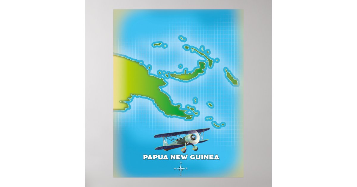 papua new guinea map. poster | Zazzle