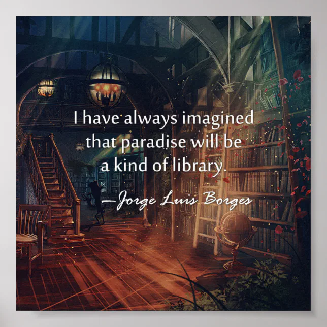 Paradise Is a Kind of Library Poster | Zazzle