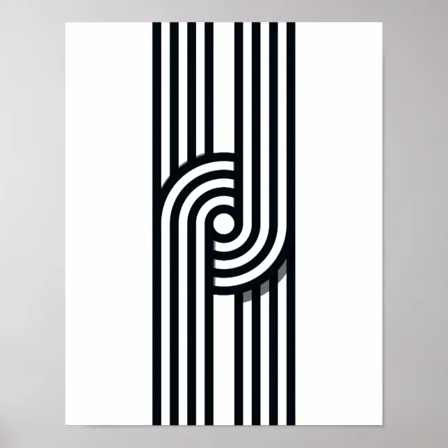 Parallel Lines Art Print - Black and White Line | Zazzle