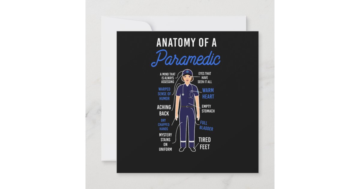 Paramedic Anatomy Of An Paramedic Invitation | Zazzle