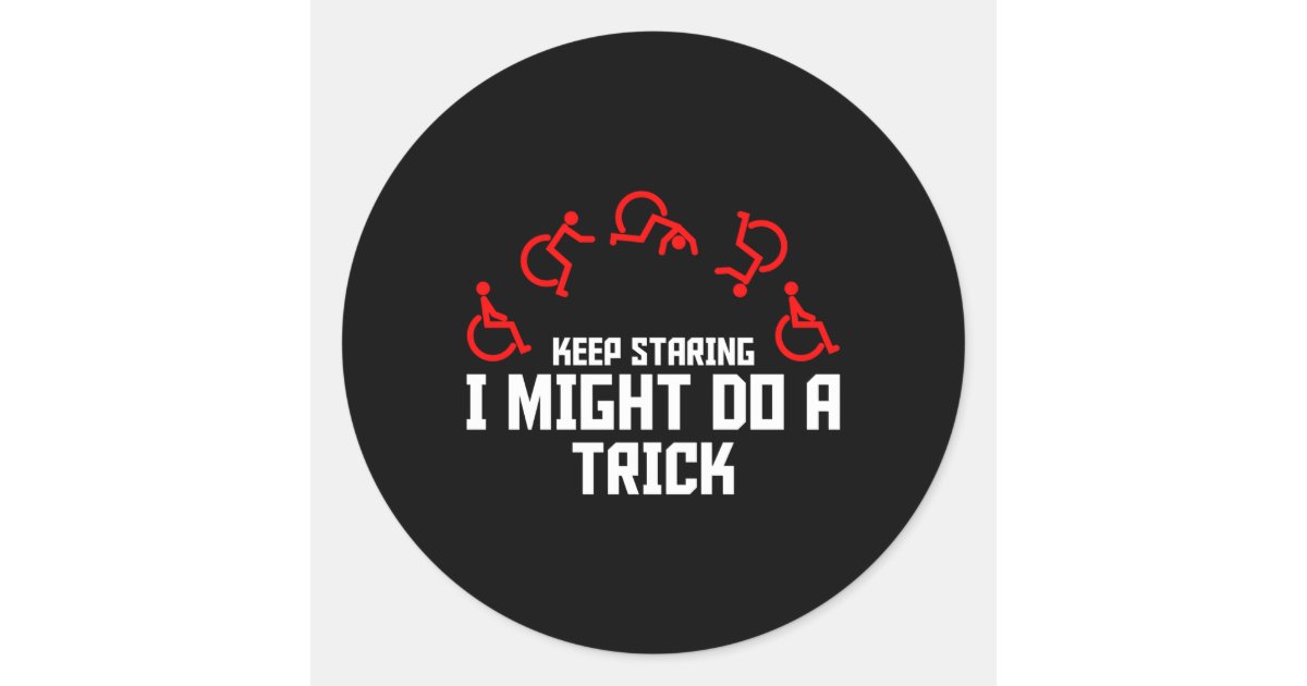 Paraplegic Paraplegia Disabled Person Wheelchair T Classic Round ...