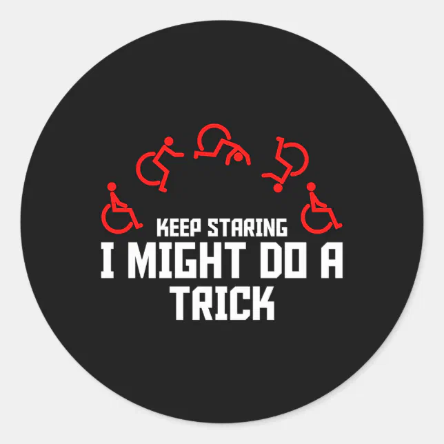 Paraplegic Paraplegia Disabled Person Wheelchair T Classic Round ...