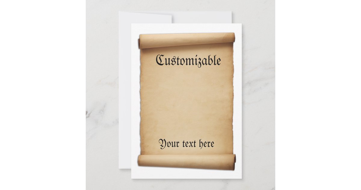 Parchment Proclamation Scroll Invitation | Zazzle