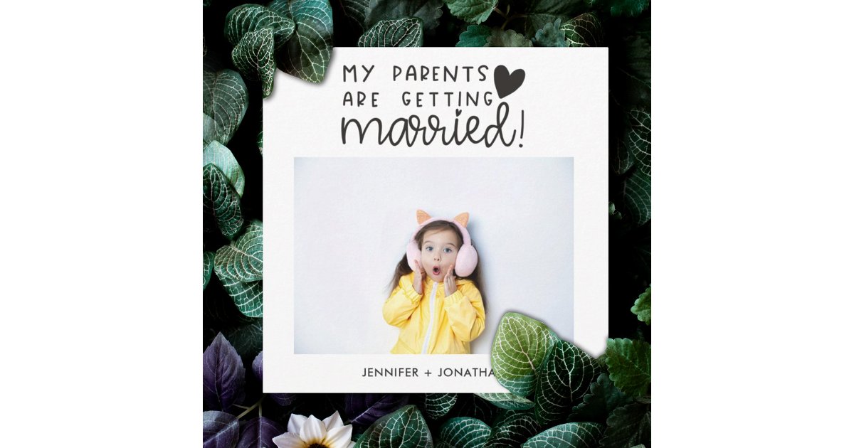 Parents getting married child photo save the date announcement | Zazzle