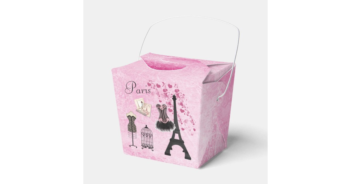 Paris Fashion Eiffel Tower Favour Box | Zazzle