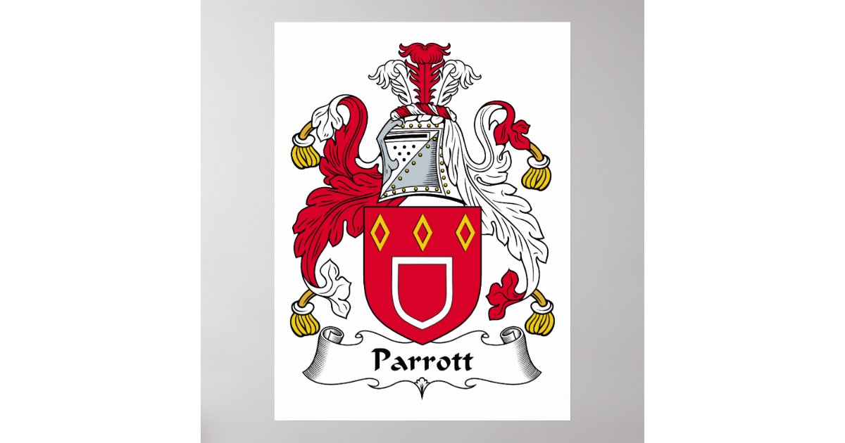 Parrott Family Crest Poster | Zazzle