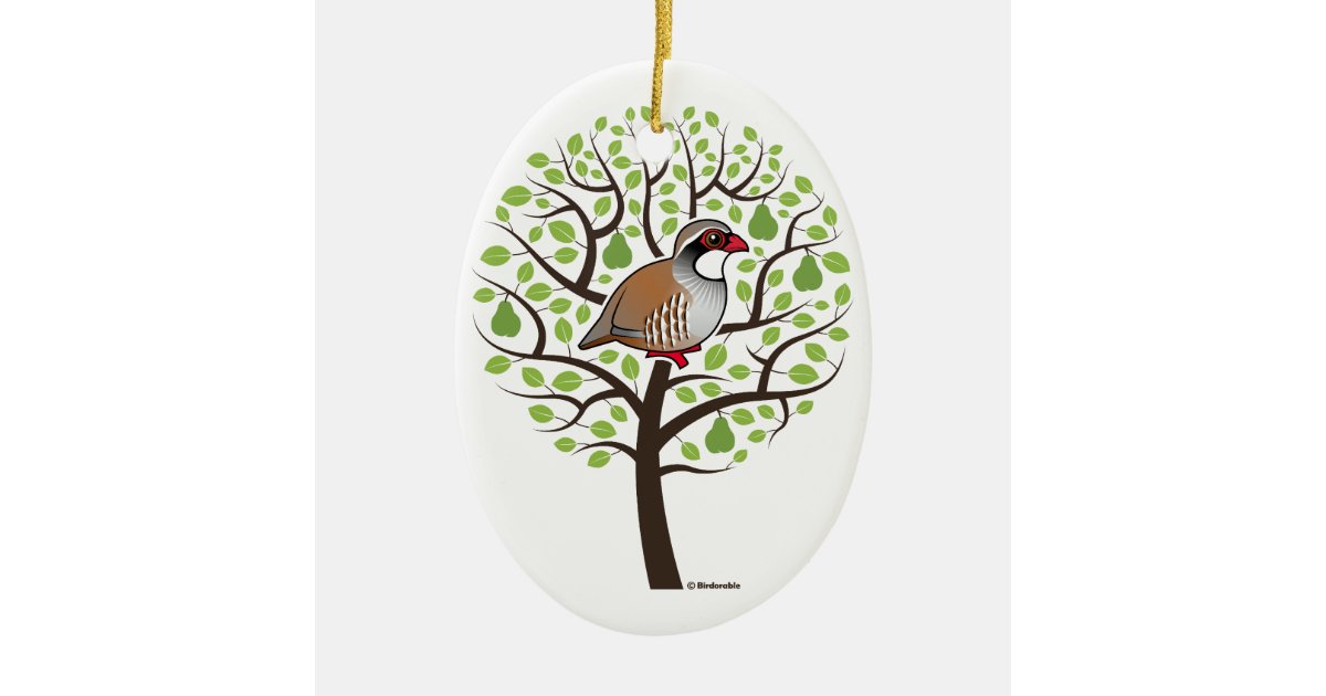 Partridge in a Pear Tree Ceramic Tree Decoration | Zazzle