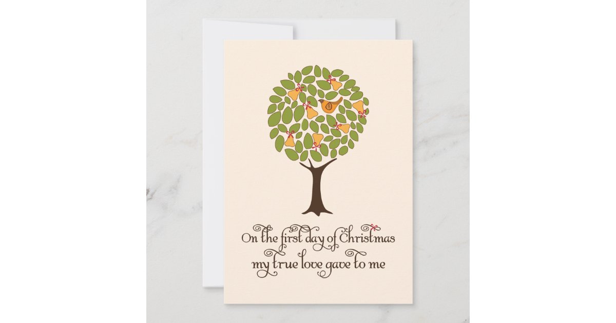 Partridge in a Pear tree Holiday Gift Exchange Invitation | Zazzle