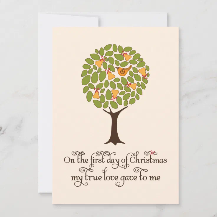 Partridge in a Pear tree Holiday Gift Exchange Invitation | Zazzle