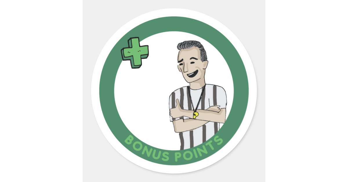 Party of 5 Bonus Points Classic Round Sticker | Zazzle