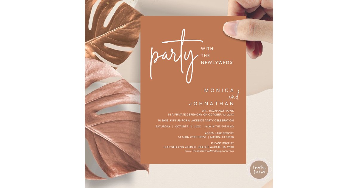 Party With The Newlyweds, Wedding Dinner Invitation | Zazzle