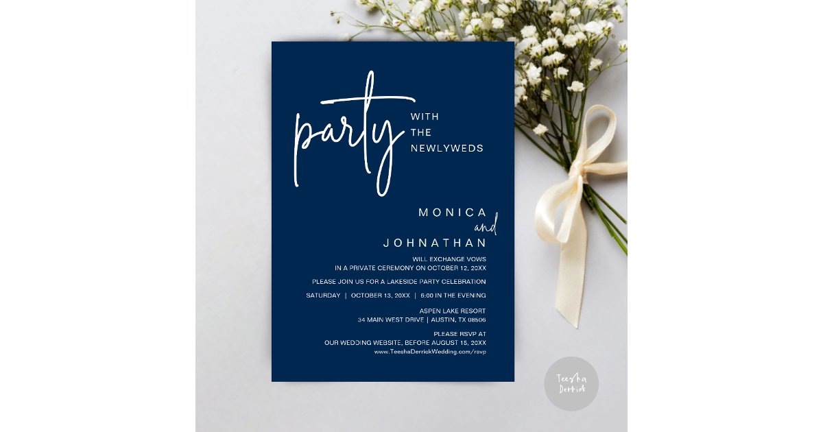 Party With The Newlyweds, Wedding Dinner Invitation | Zazzle