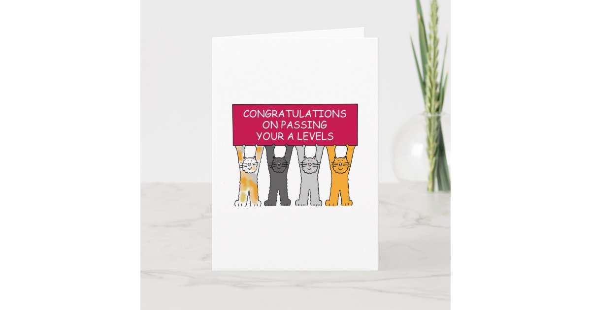 Passing A levels Congratulations Card | Zazzle
