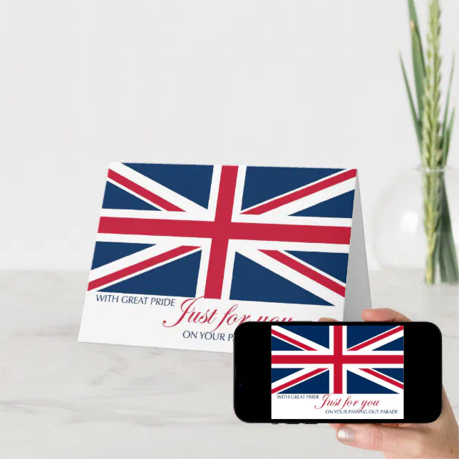Passing Out Parade Congratulations Union Jack Card | Zazzle