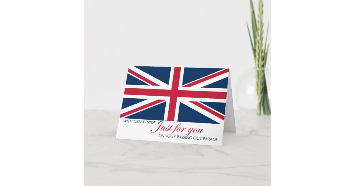 Passing Out Parade Congratulations Union Jack Card | Zazzle