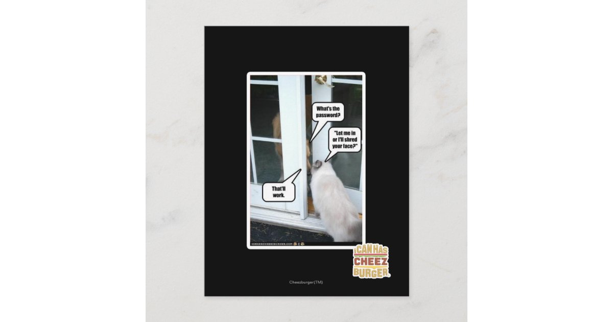 Password Please Postcard | Zazzle