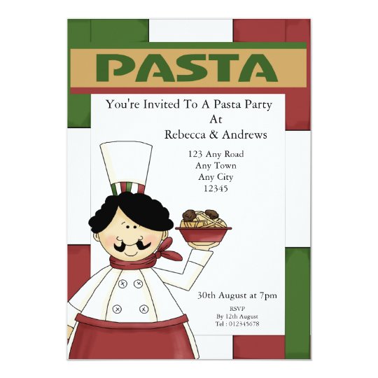 Pasta Party Invitation | Zazzle.co.uk