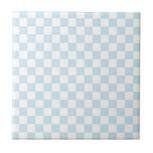 Blue Checkered Decorative Ceramic Tiles | Zazzle.co.uk