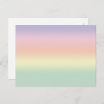 Pastel Colour Rainbow Postcard | Zazzle